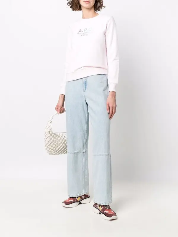 A.p.c. Rue Madame Paris Cotton Sweatshirt - Pink
