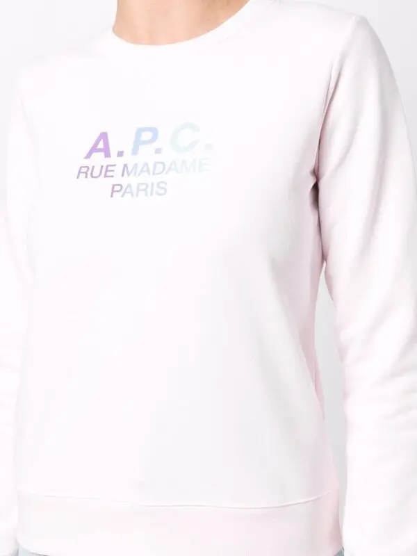 A.p.c. Rue Madame Paris Cotton Sweatshirt - Pink