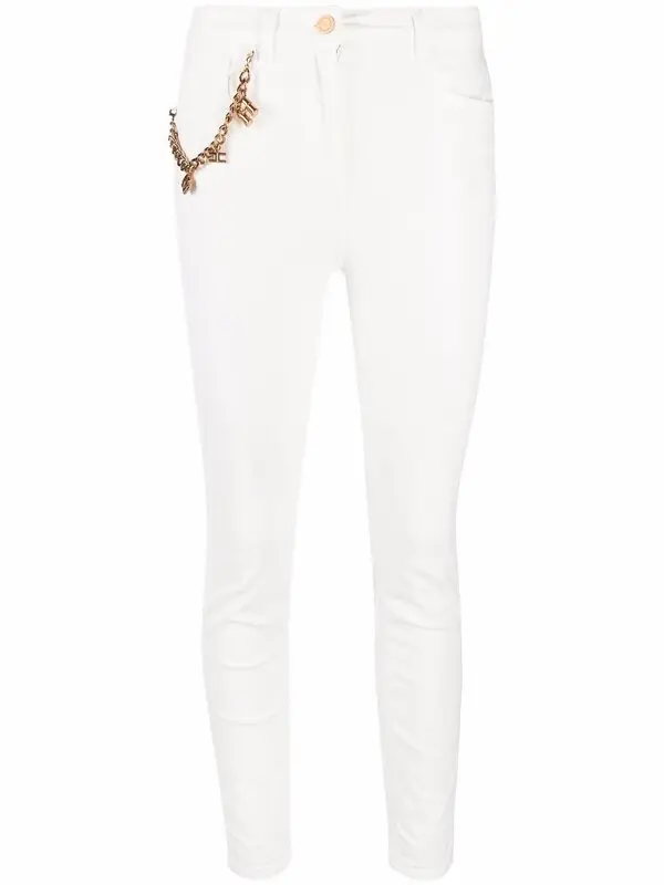 Elisabetta Franchi Charm Detail Skinny Jeans - White