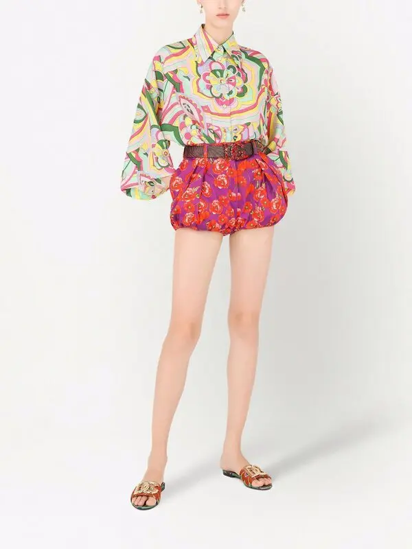 Dolce & Gabbana Abstract-print Silk Shirt