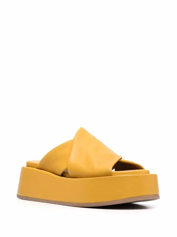 Marsèll Crossover-strap Platform Sandals - Yellow