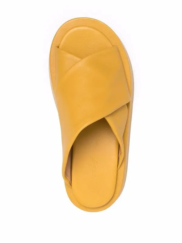 Marsèll Crossover-strap Platform Sandals - Yellow