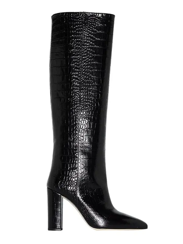 Paris Texas Crocodile-effect Knee-high Boots