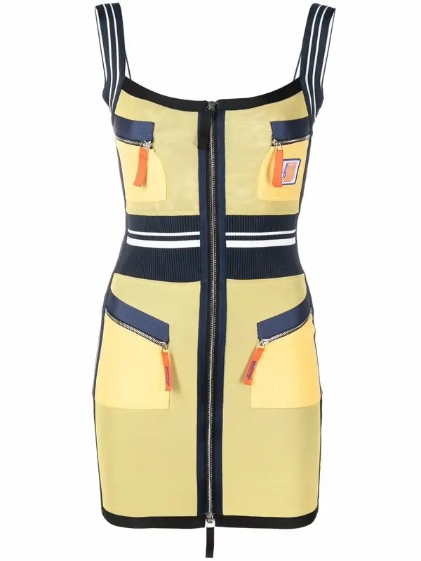 DIESEL® Panelled Slim-cut Mini Dress