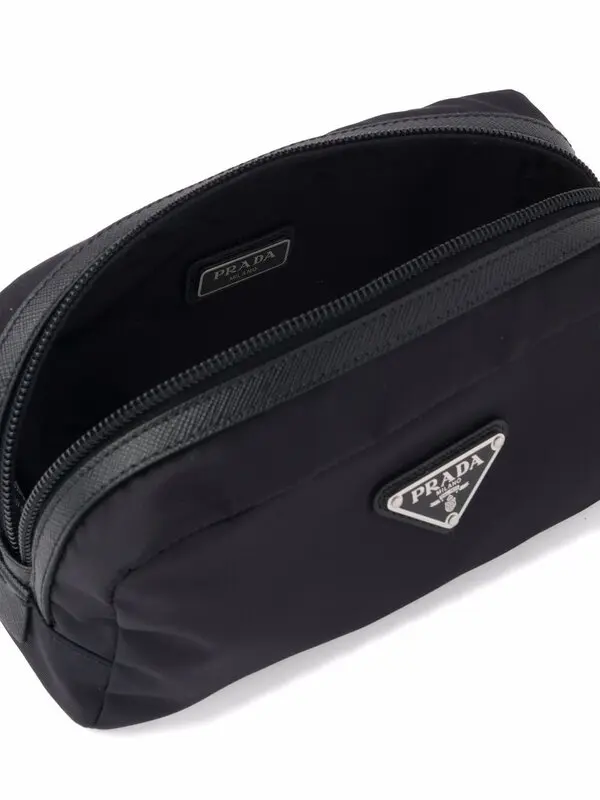 Prada Logo Plaque Wash Bag