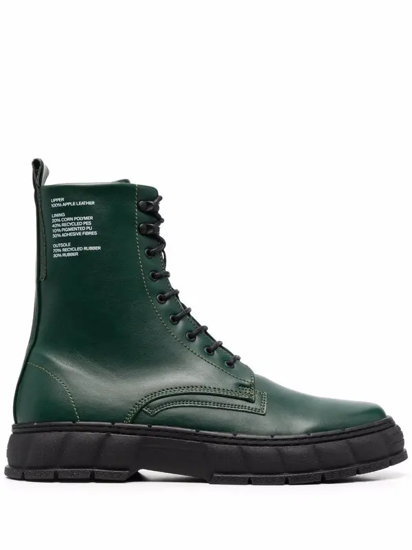 VIRON Logo-print Ankle Boots - Green