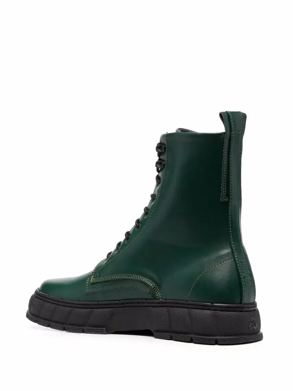 VIRON Logo-print Ankle Boots - Green