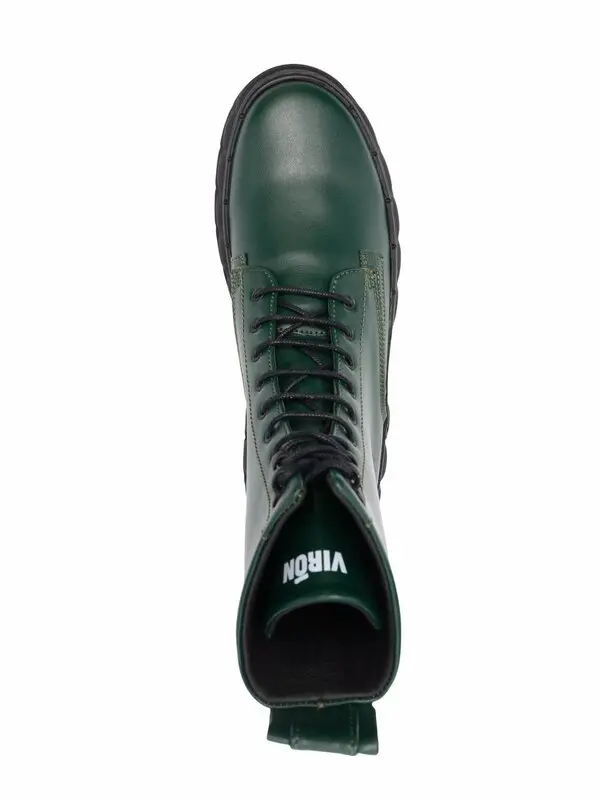 VIRON Logo-print Ankle Boots - Green