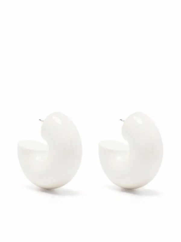 UNCOMMON MATTERS Beam Chunky Hoop Earrings - White