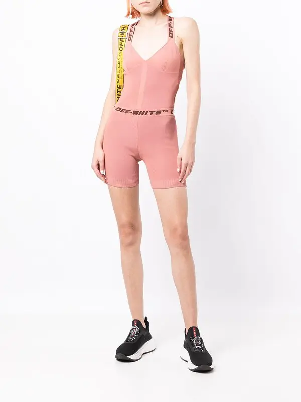 Off-White Logo Waistband Mini Shorts