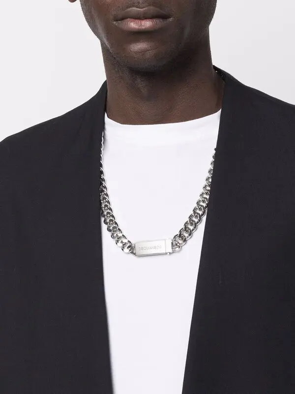 Dsquared2 Logo-plaque Chain Necklace