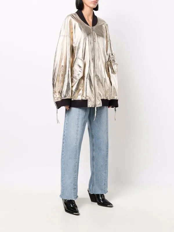 Dsquared2 Oversized Metallic Bomber Jacket