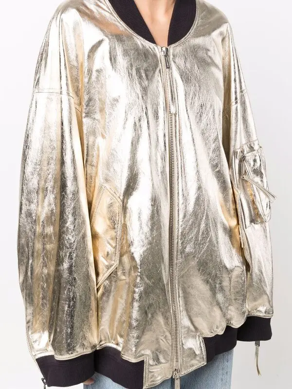 Dsquared2 Oversized Metallic Bomber Jacket