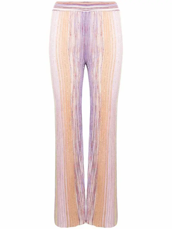 Missoni Sequin-embellished Striped Trousers