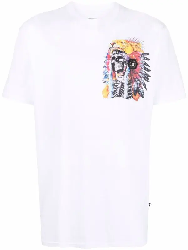 Philipp Plein Skull Print T-shirt - White