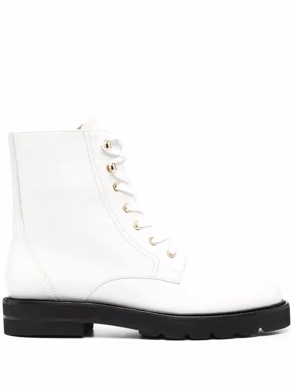 STUART WEITZMAN Lace-up Leather Boots