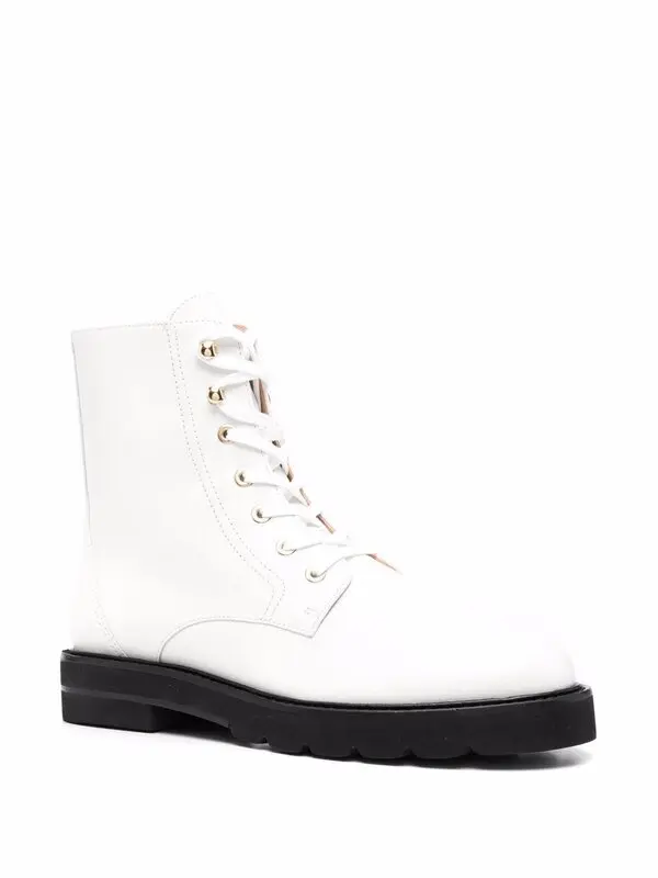 STUART WEITZMAN Lace-up Leather Boots