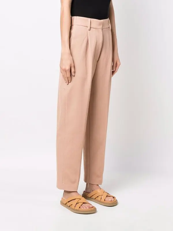 FORTE_FORTE Ribbed Tailored Trousers - Neutrals