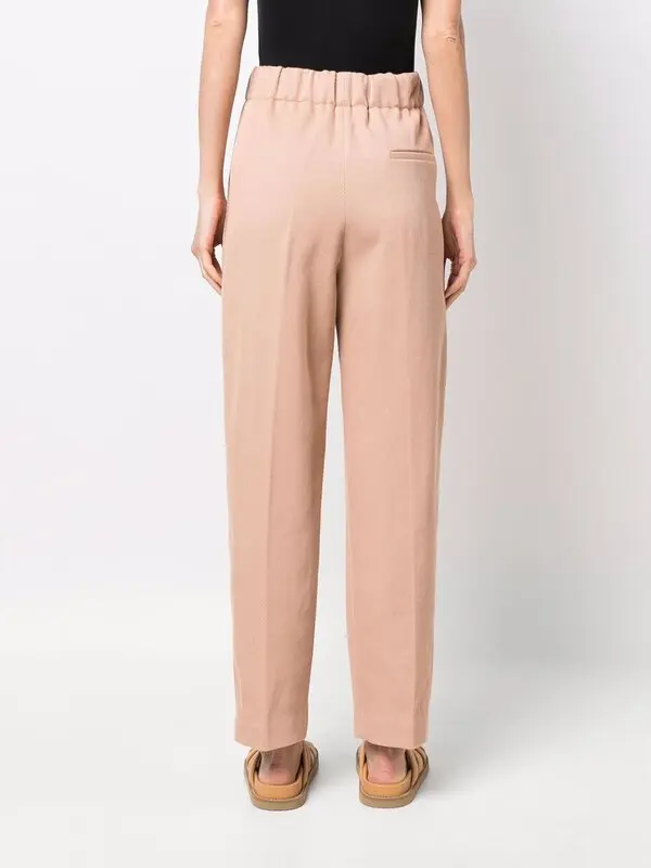FORTE_FORTE Ribbed Tailored Trousers - Neutrals
