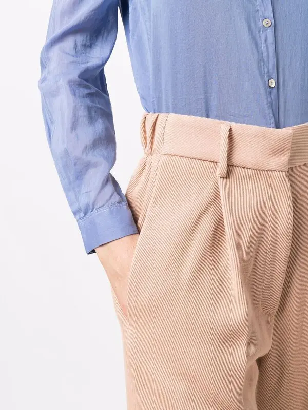 FORTE_FORTE Ribbed Tailored Trousers - Neutrals