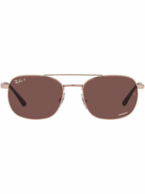 Ray-Ban RB3670 Chromance Polarized Brown Classic + Gold Frame Ray-Ban Chromance Brown Square Unisex Sunglasses RB3670CH  main image 3