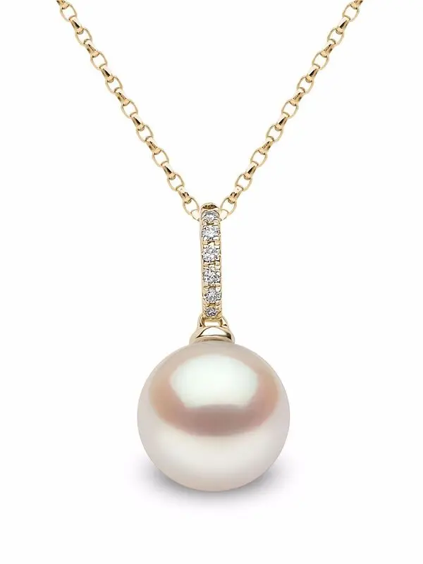 Yoko London 18kt Yellow Pearl And Diamond Necklace - Gold