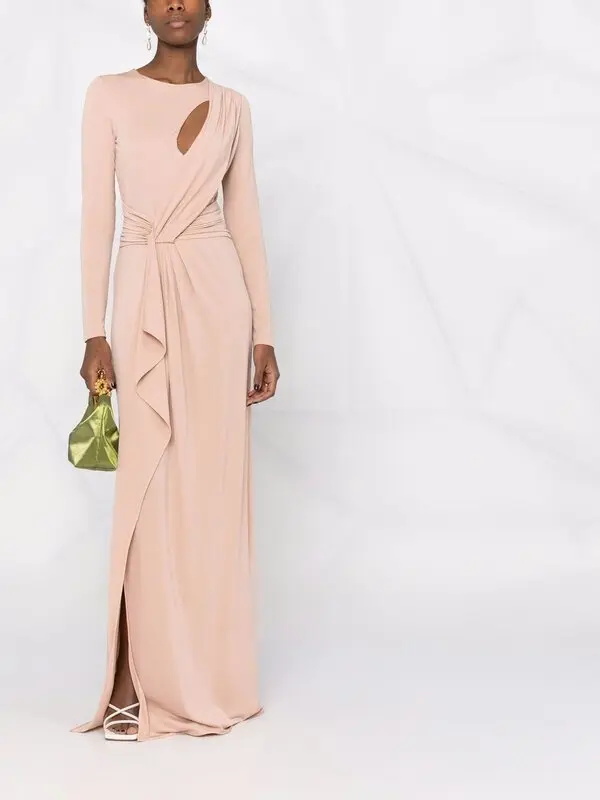Alberta Ferretti Cut-out Floor-length Gown