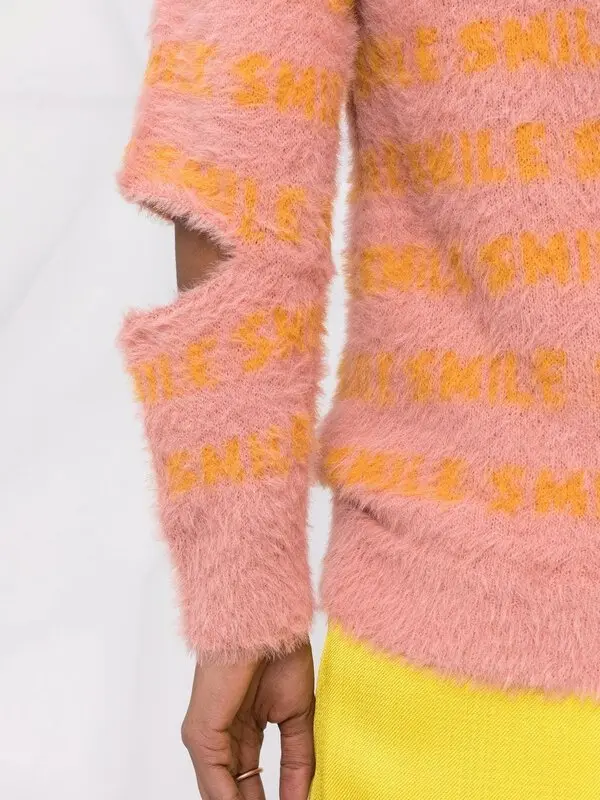Stella McCartney Fluffy Words Long-sleeved Jumper
