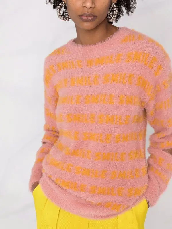 Stella McCartney Fluffy Words Long-sleeved Jumper