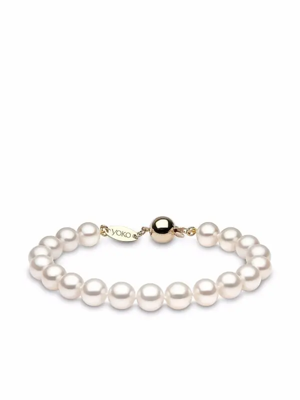 Yoko London 18kt Yellow 8mm Freshwater Pearl Bracelet - Gold