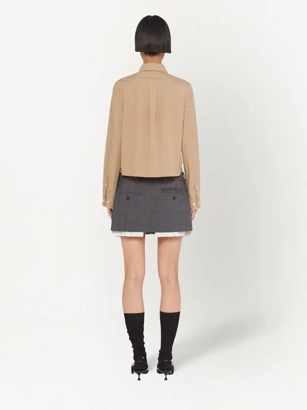 Miu Miu Prince-of-wales Check Mini Skirt