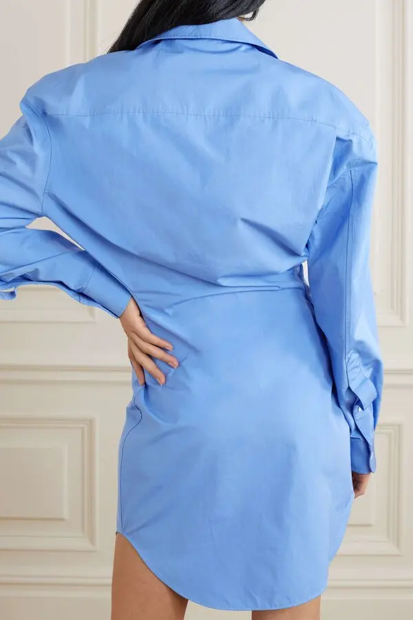 Alexander Wang Cutout Cotton-poplin Mini Shirt Dress