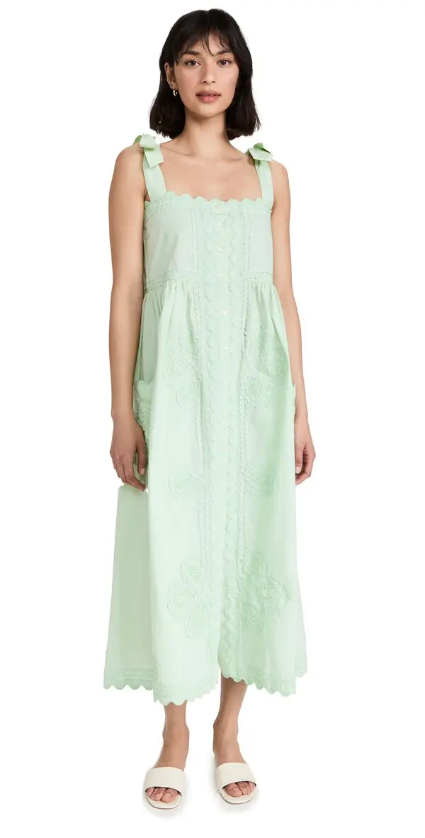 JULIET DUNN Tie Shoulder Dress