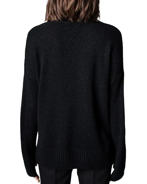 Zadig&Voltaire Star Button Cashmere-blend Sweater - Noir