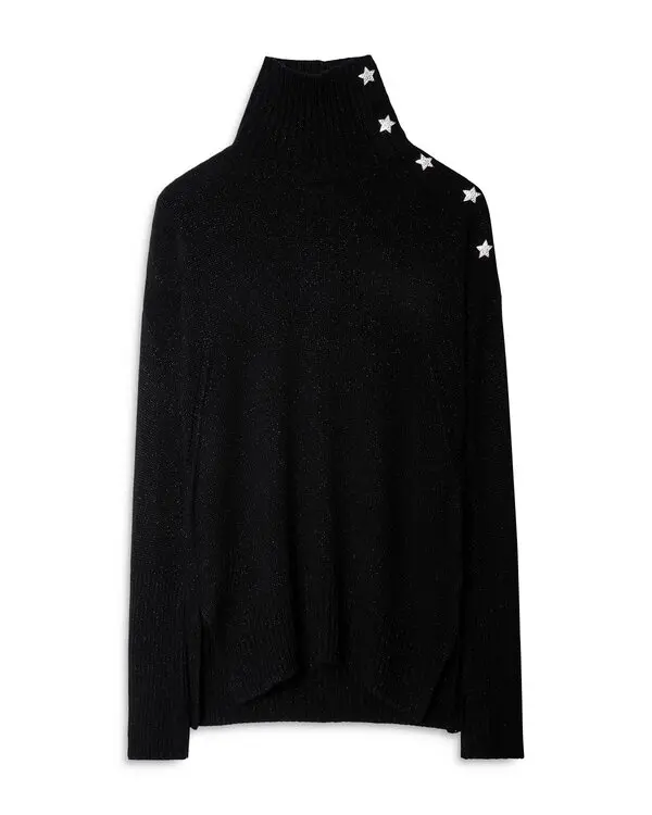 Zadig&Voltaire Star Button Cashmere-blend Sweater - Noir