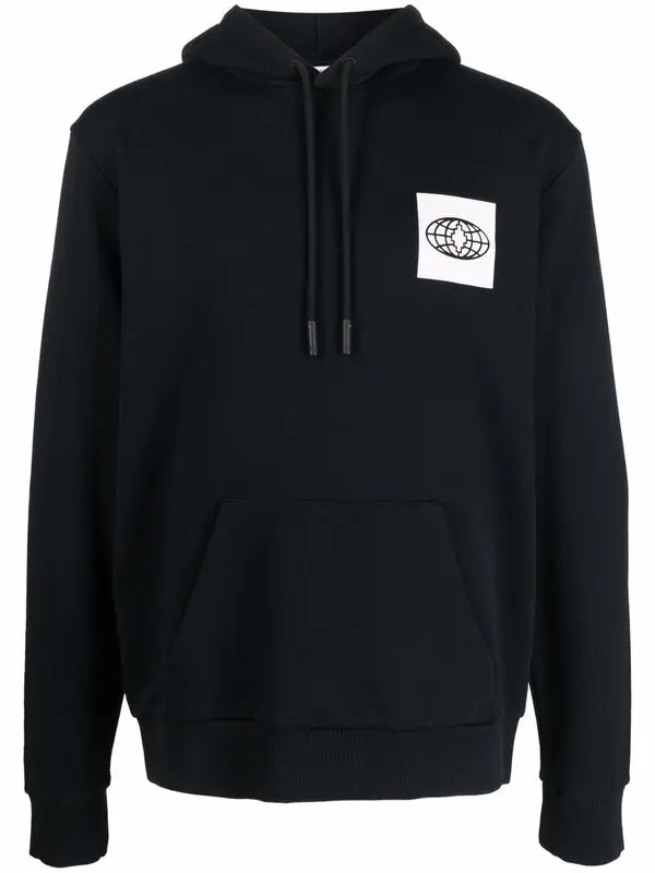 COUNTY OF MILAN Logo-patch Cotton Hoodie