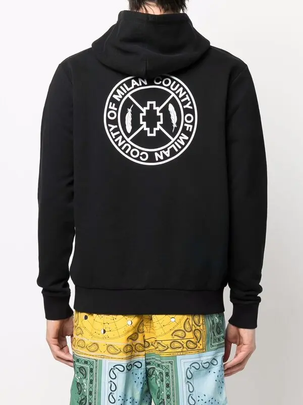 COUNTY OF MILAN Logo-patch Cotton Hoodie