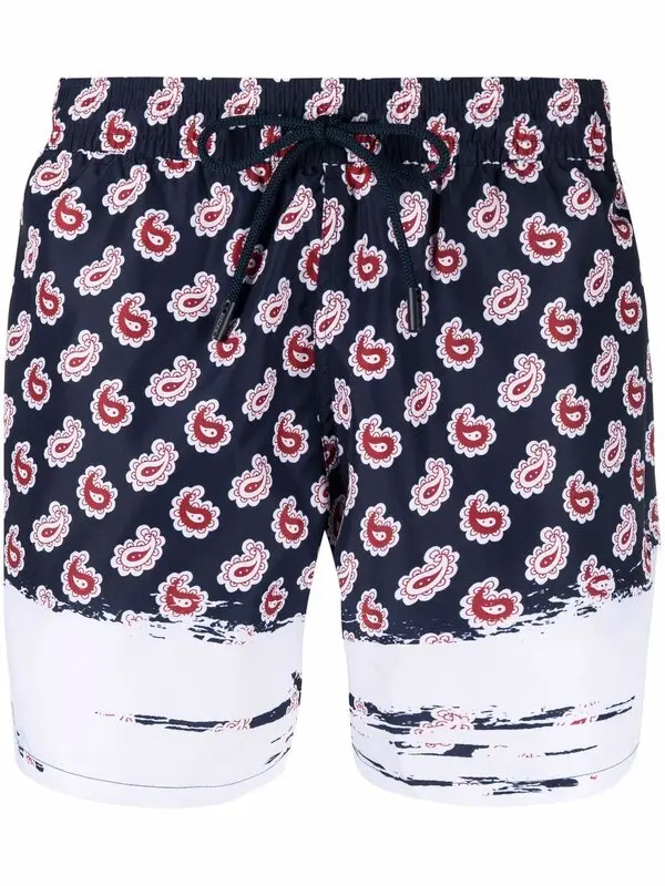 Etro Paisley-print Swim Shorts - Blue