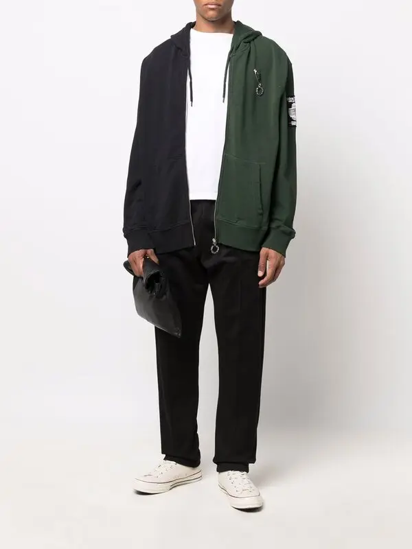 Raf Simons Color-block Zip-up Hoodie