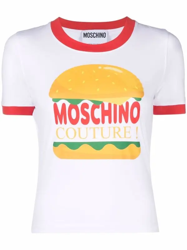 Moschino Burger-print T-shirt - White