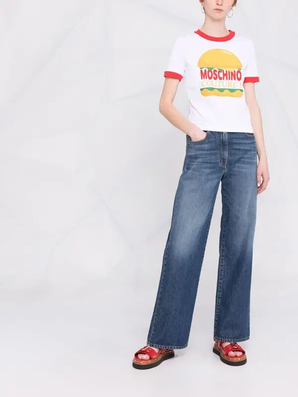 Moschino Burger-print T-shirt - White