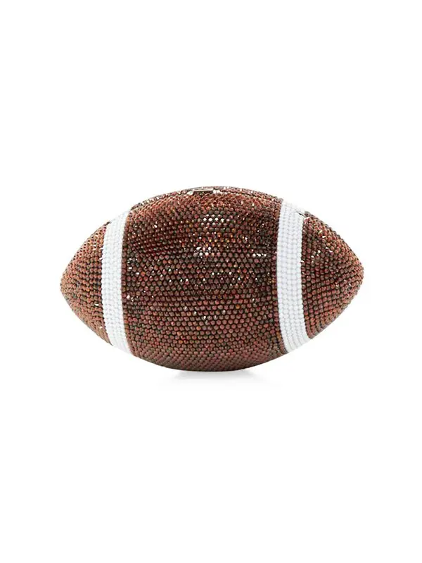 Judith Leiber Game Day Football Pigskin Crystal Clutch