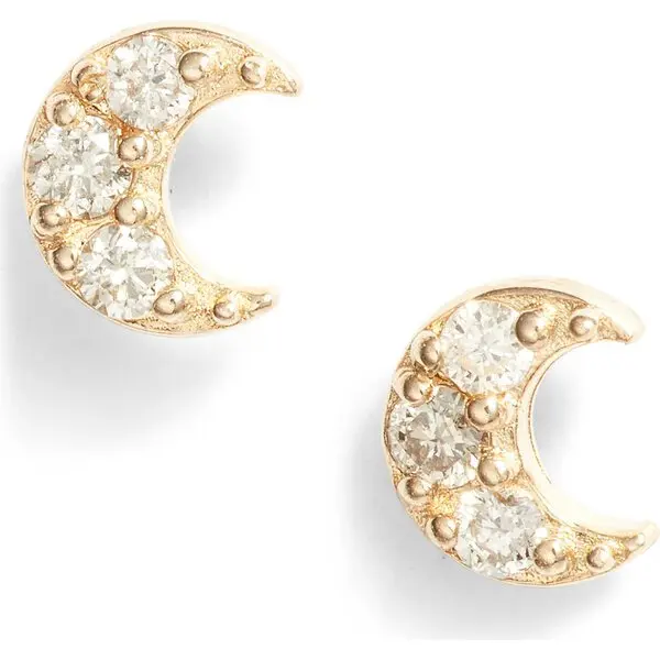 SET & STONES Claro Diamond Stud Earrings - Gold