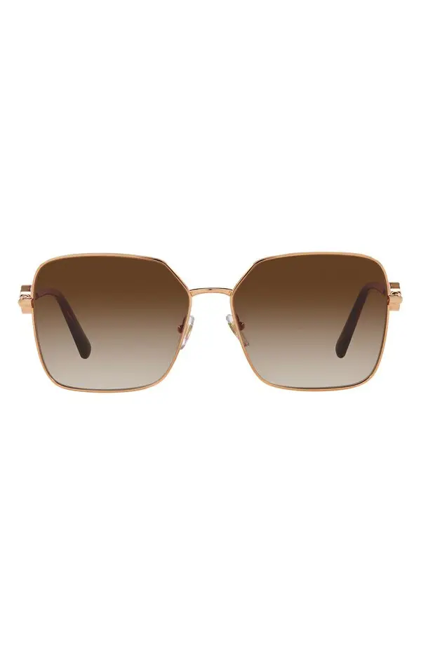 Versace 59mm Gradient Square Sunglasses In Rose Gold - 40  display picture 1
