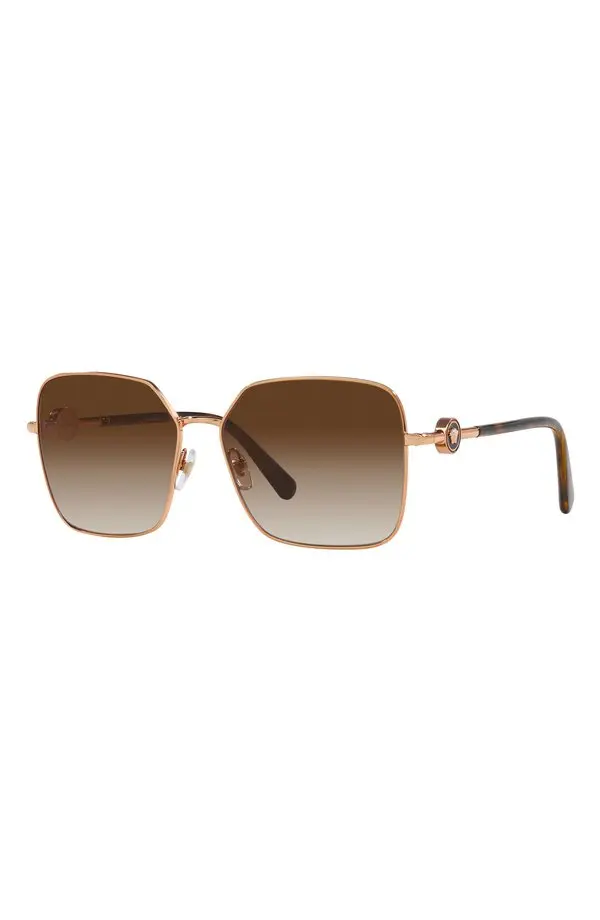 Versace 59mm Gradient Square Sunglasses In Rose Gold - 40  display picture 1