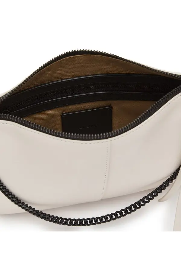 ALLSAINTS Eve Leather Crossbody Bag - Salt Lake White