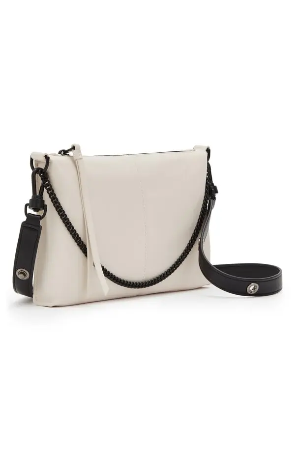 ALLSAINTS Eve Leather Crossbody Bag - Salt Lake White