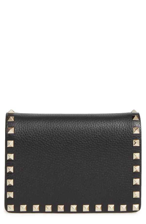 Valentino Garavani Rockstud Leather Wallet On Chain