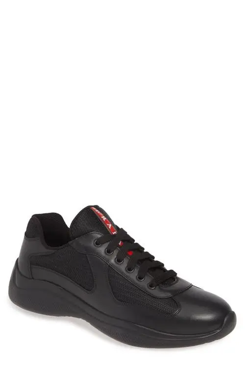 Prada America’s Cup Leather Sneakers - Nero Black