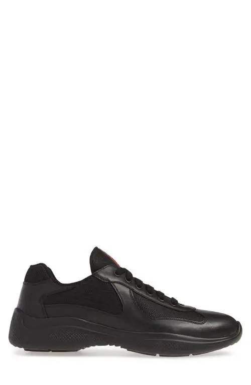 Prada America’s Cup Leather Sneakers - Nero Black